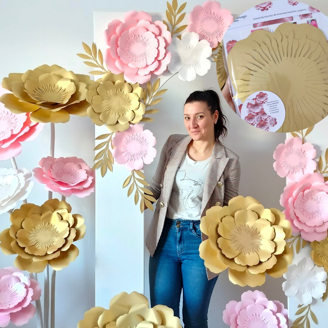 Creative Set Giant Flower Paper Flowers Kit Complete Paper Flower Kit ...