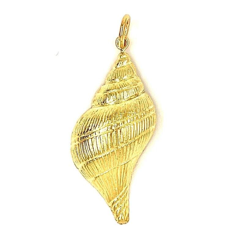 Vintage Shell 14k Gold Charm - Etsy