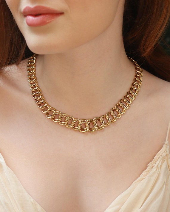 Vintage Graduated 18k Gold Chain - Gem