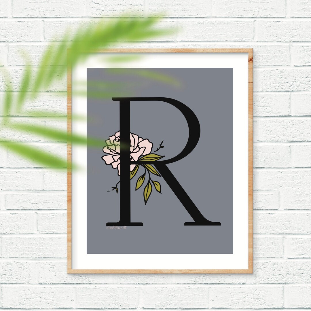Printable Letter R Printable Wall Art Alphabet Print Letter - Etsy