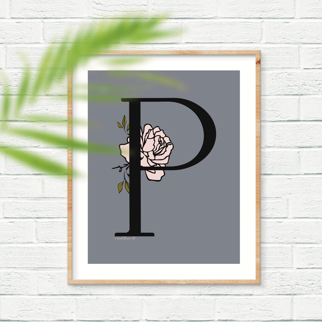 Printable Letter P Printable Wall Art Alphabet Print Letter - Etsy