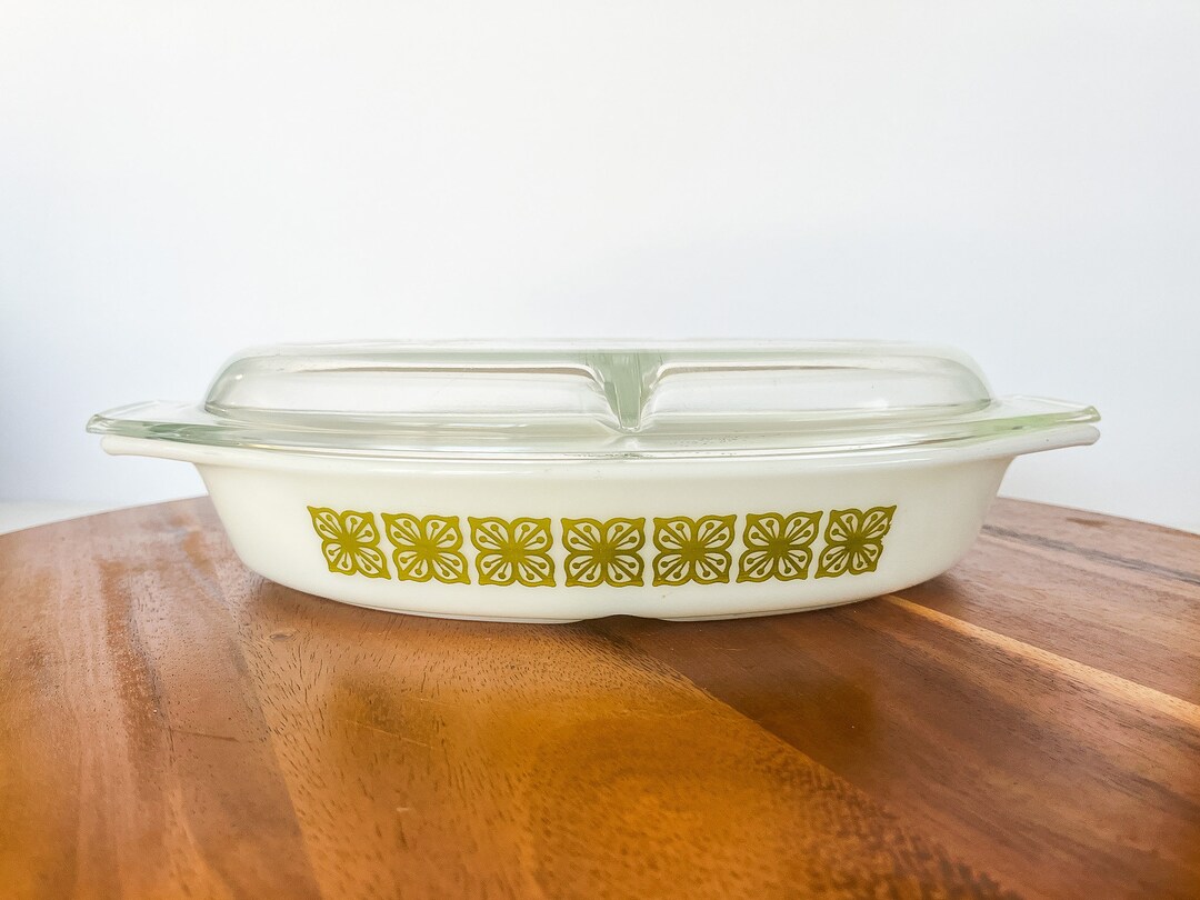 Pyrex Autumn Floral Verde Split Casserole Dish, 063, 1 1/2 Qt - Etsy