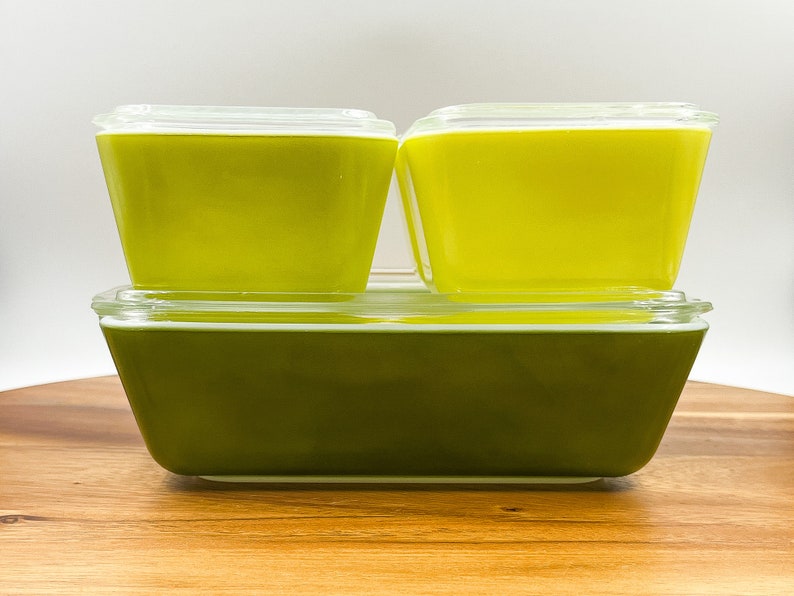 Pyrex Verde Refrigerator Set, 8 Pieces, 501 502 503, Rare Vintage Pyrex ...