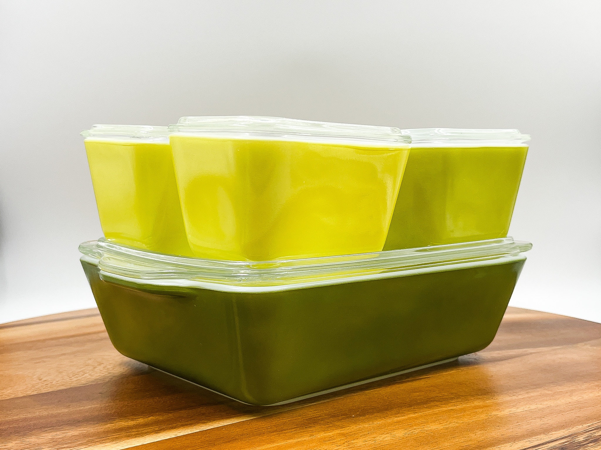 Pyrex Verde Refrigerator Set, 8 Pieces, 501 502 503, Rare Vintage Pyrex ...