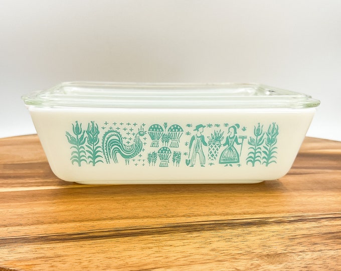 Pyrex Amish Butterprint Casserole Dish , 503, Vintage Pyrex, Blue Pyrex ...
