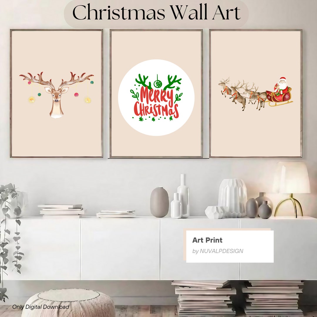 Joyful Christmas Wall Art Festive Holiday Decor Handcrafted - Etsy