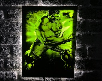 Hulk Led Sign Hulk Fans Led Light Avengers Hero Lighted Wall Decor ...