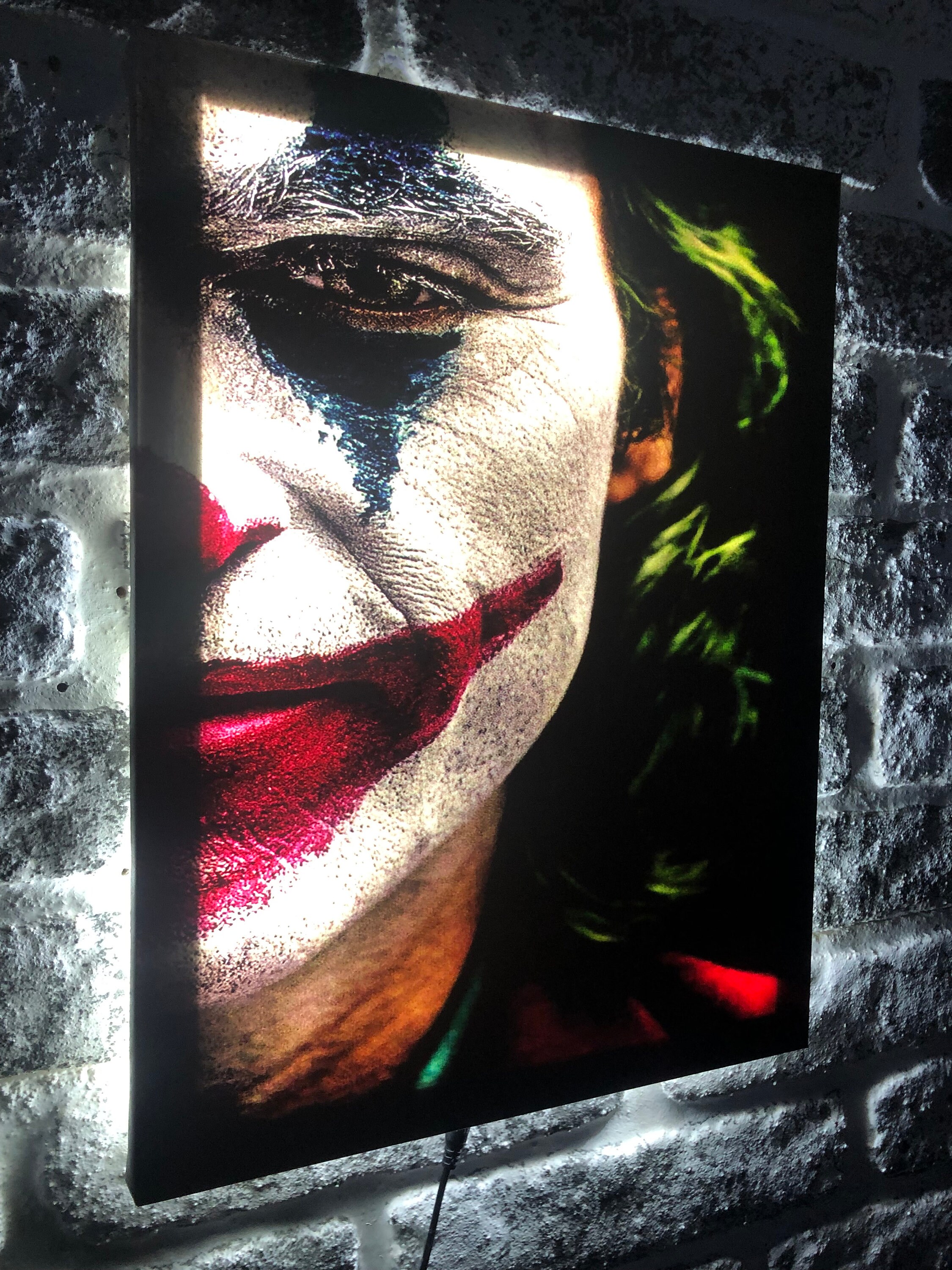 Joker Led Lighted Wall Art, Joker Led Sign, Gamer Room Decor, Gifts for ...