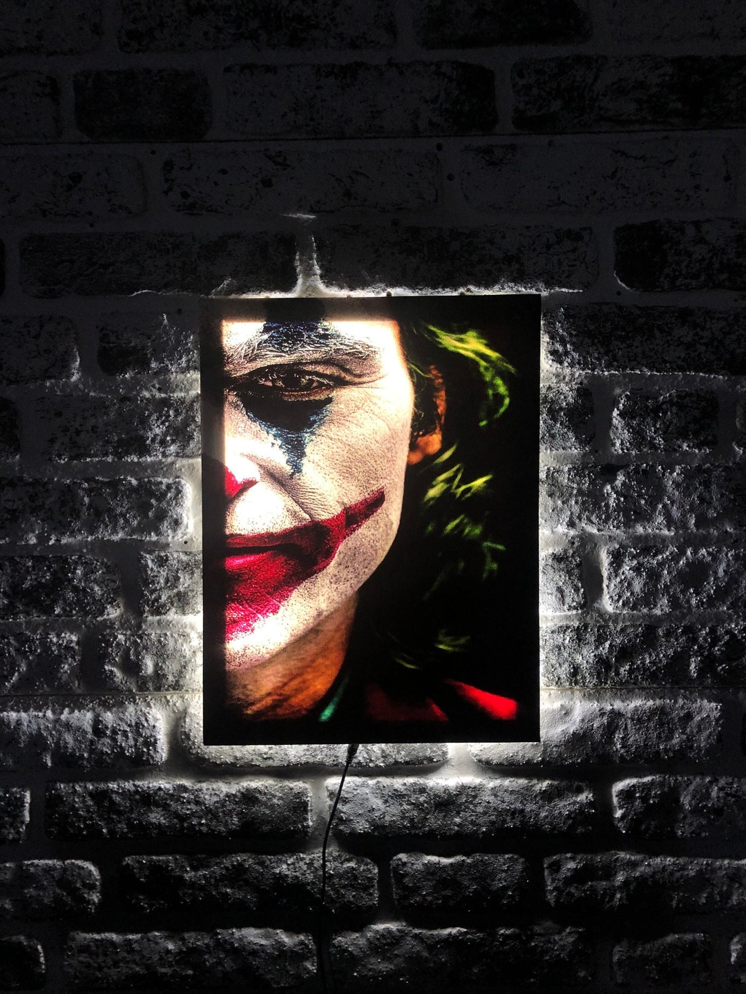 Joker Led Lighted Canvas Poster, Joker Led Sign, Gifts for Him ...