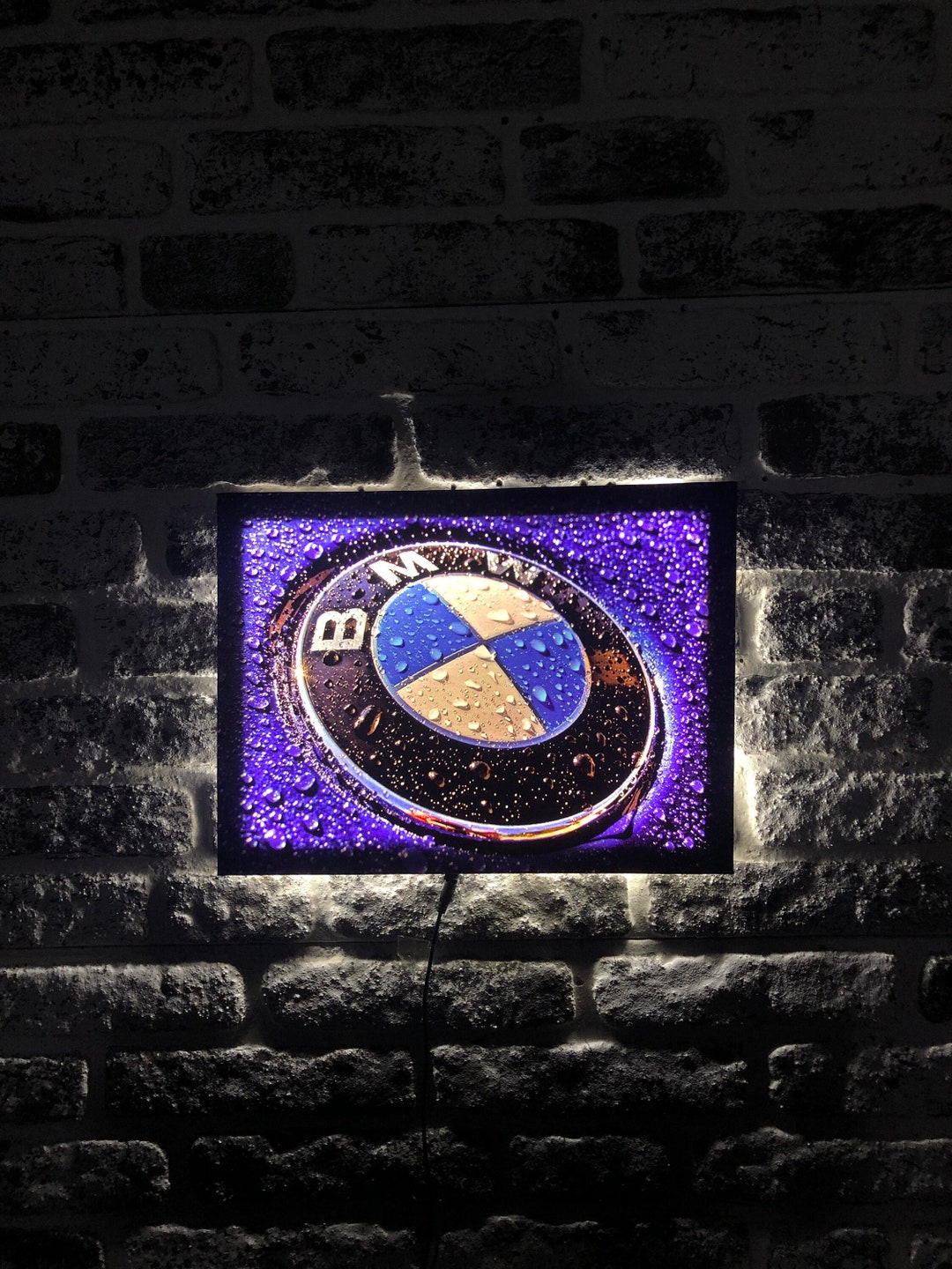 BMW M Power Led Lighted Sign, Wall Decor, Gifts for Him, Handmade Led ...