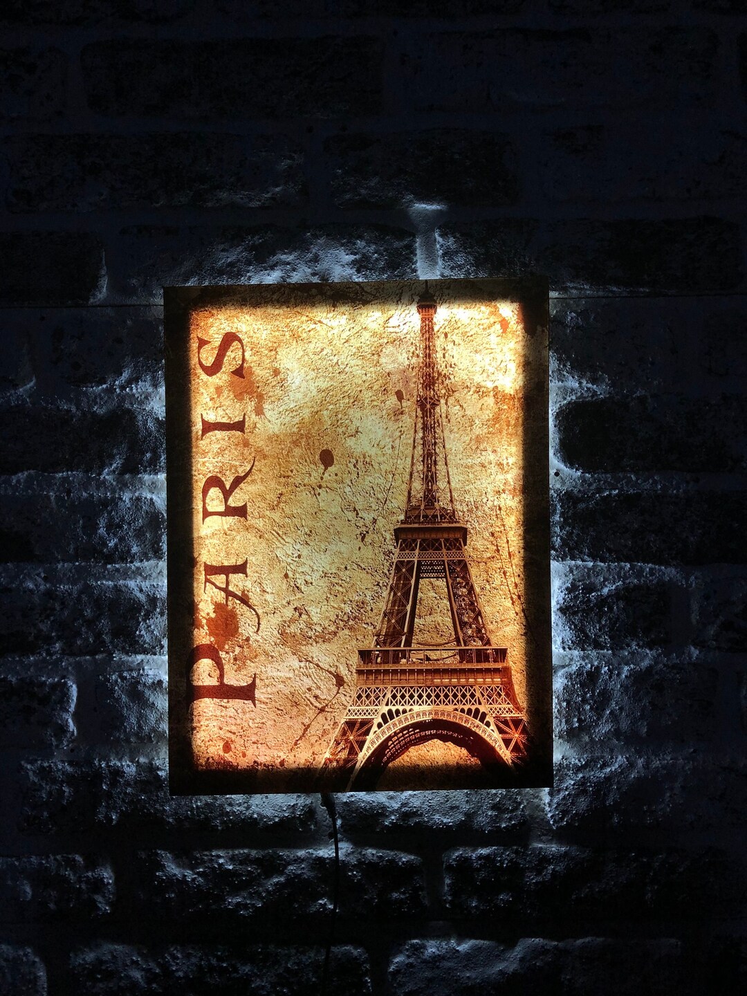 Eiffel Tower Led Sign Paris Eiffel Wall Decor Gifts for Him - Etsy