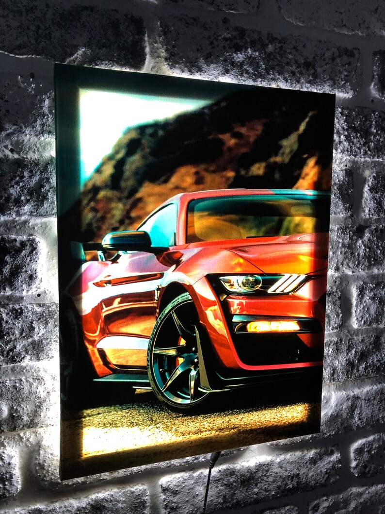 Ford Mustang Led Sign, Ford Mustang Garage Lighted Wall Decor, Mustang ...