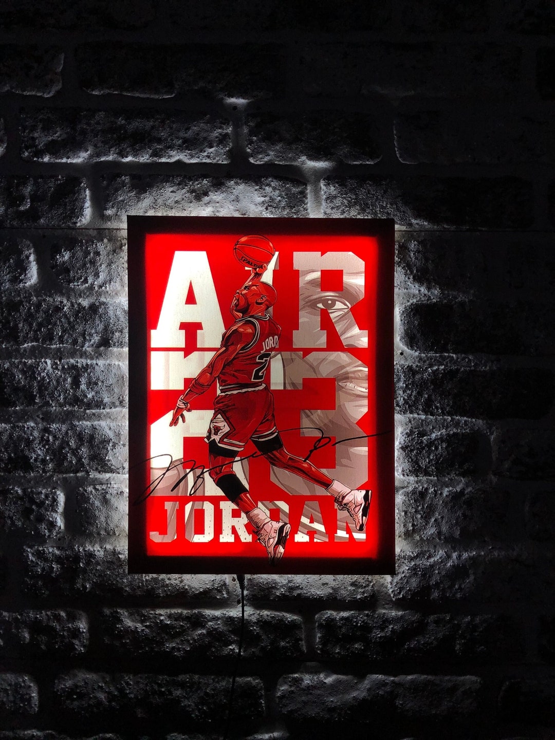 Jordan Led Sign, Michael Jordan Lighted Sign Wall Decor, Gifts for Him ...