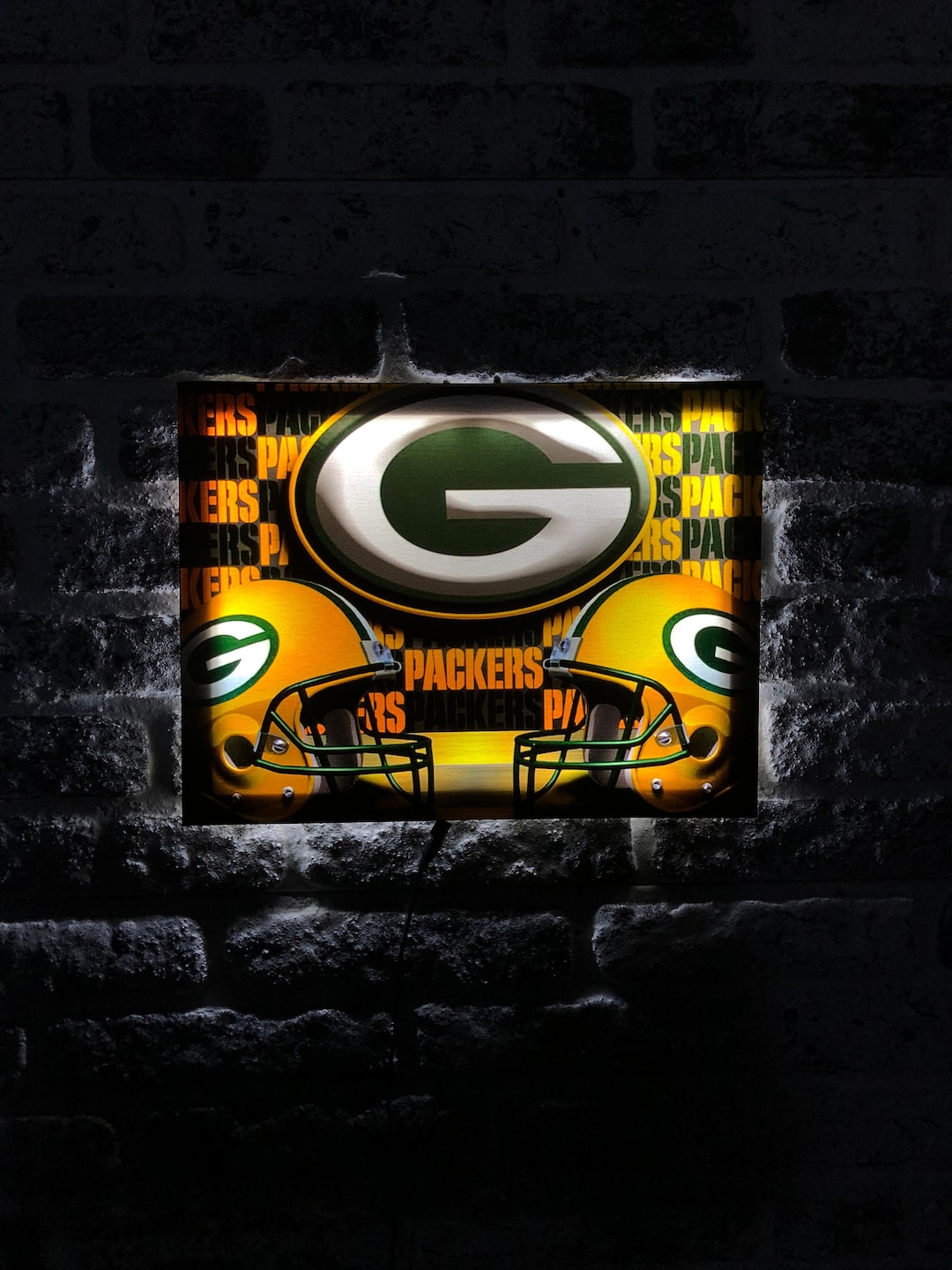 Green Bay Packers Led Lighted Sign, G Packers Wall Decor, G Packers Fan ...