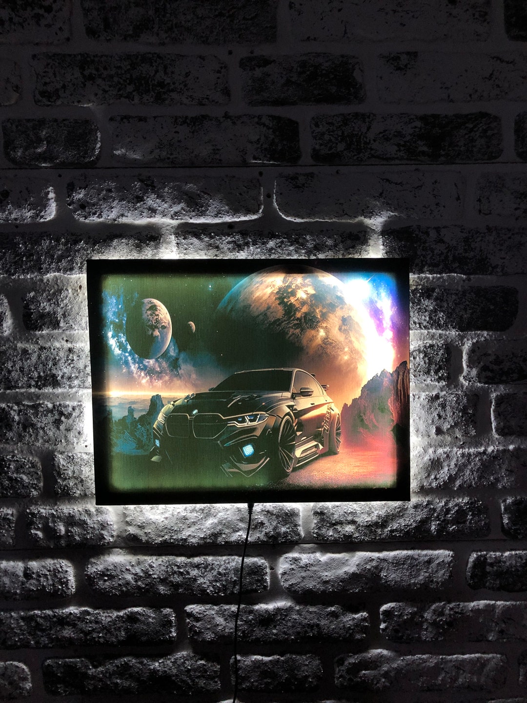 Bmw Led Sign, M Power Lighted Wall Decor, Sleek Automotive Garage Decor ...