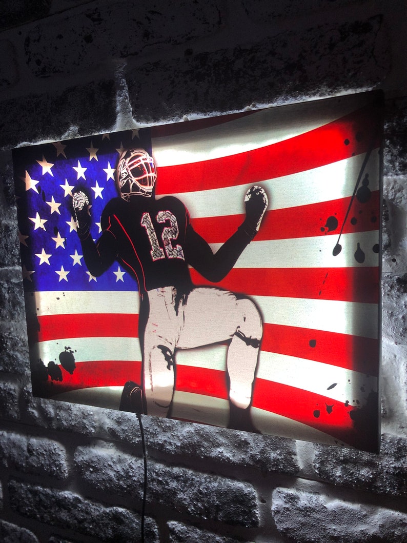 American Football NFL Led Sign, Gifts for Him, Handmade Ligted Sign ...