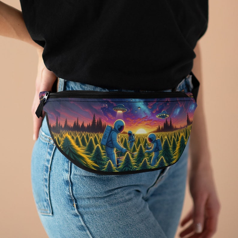 Marijuana Farmers in Space Fanny Pack With Alien Ufo's, Funny Cannabis ...