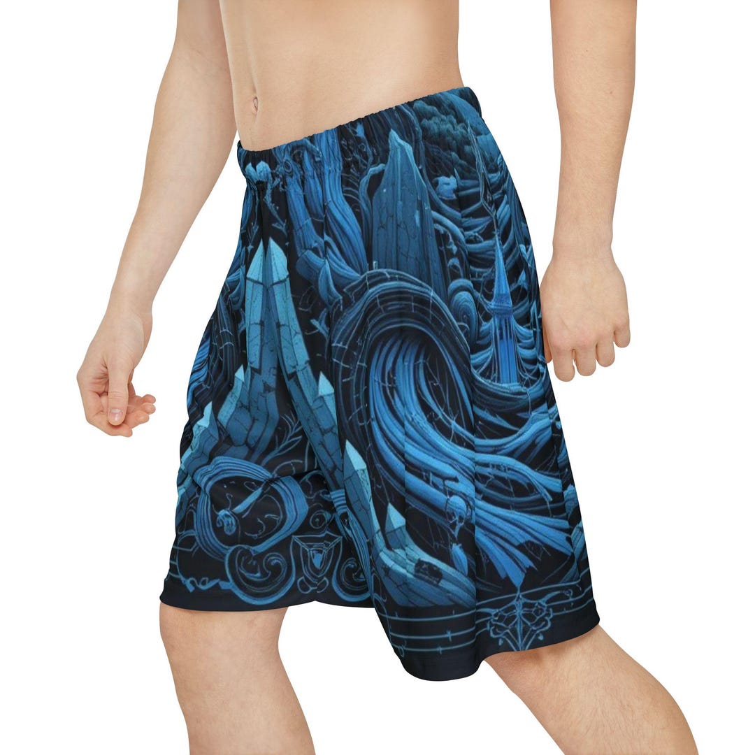 Trippy Sports Shorts - Sacred Geometry Funky Athletic Swim Trunks ...