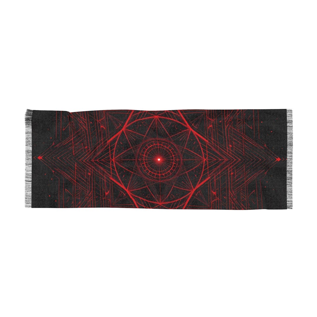 Sacred Geometry Festival Scarf: Gothic Rave Boho Wrap - Etsy