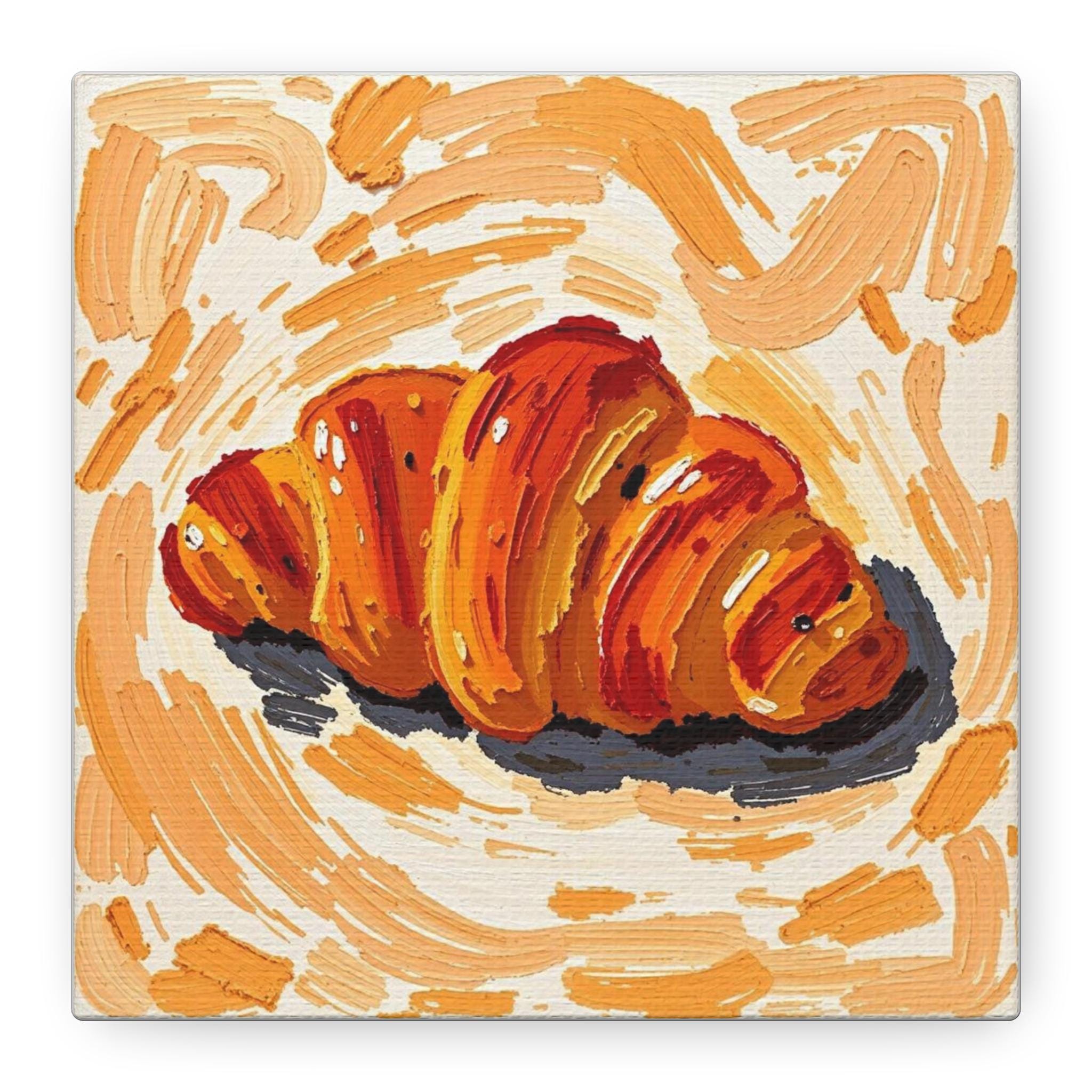 Croissant Illustration Canvas - Etsy