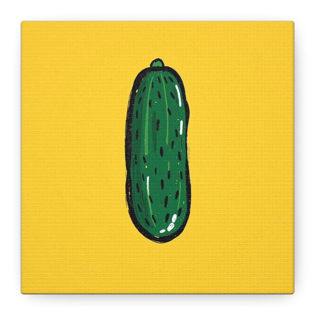 Pickle Illustration Matte Canvas - Etsy