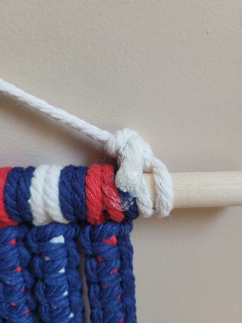 American Flag Patriotic Macrame Wall Hanging - Etsy