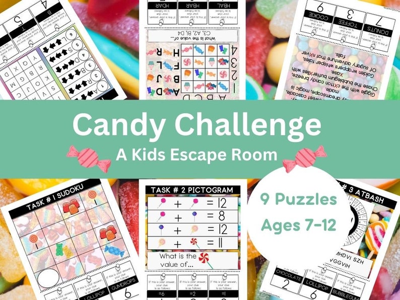 Escape Room for Kids - Candy Challenge - Ages 7-12 - Etsy