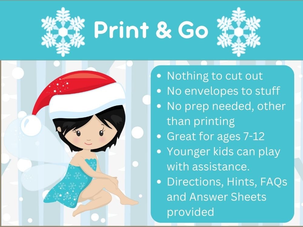 Escape Room for Kids - Winter Fairy Escape - Ages 7-12 - Etsy