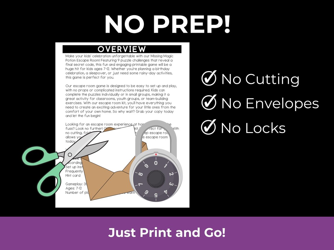 Witch Quest Escape Room for Kids: Halloween Puzzle Game (PDF) - Etsy
