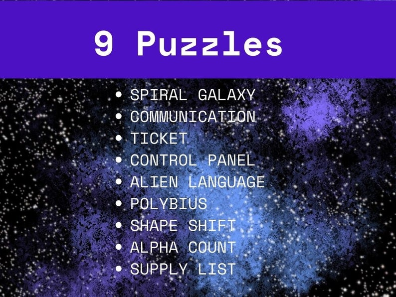 Lost in Space Escape Room: 9 Puzzle Challenges (ages 7-12) (PDF ...