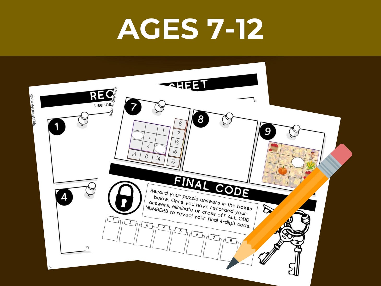 Haunted Harvest Escape Room for Kids: Fall Halloween Printable (ages 7 ...
