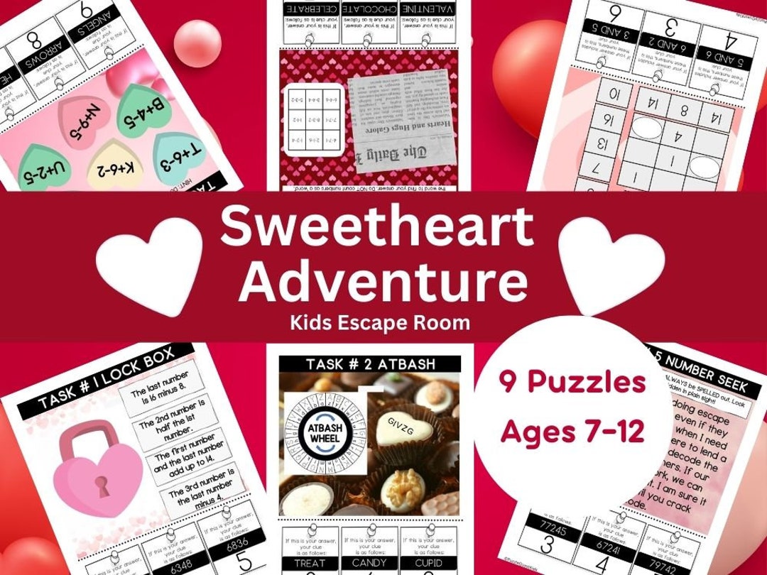 Escape Room for Kids - Sweetheart Adventure - Valentine's Day Escape ...