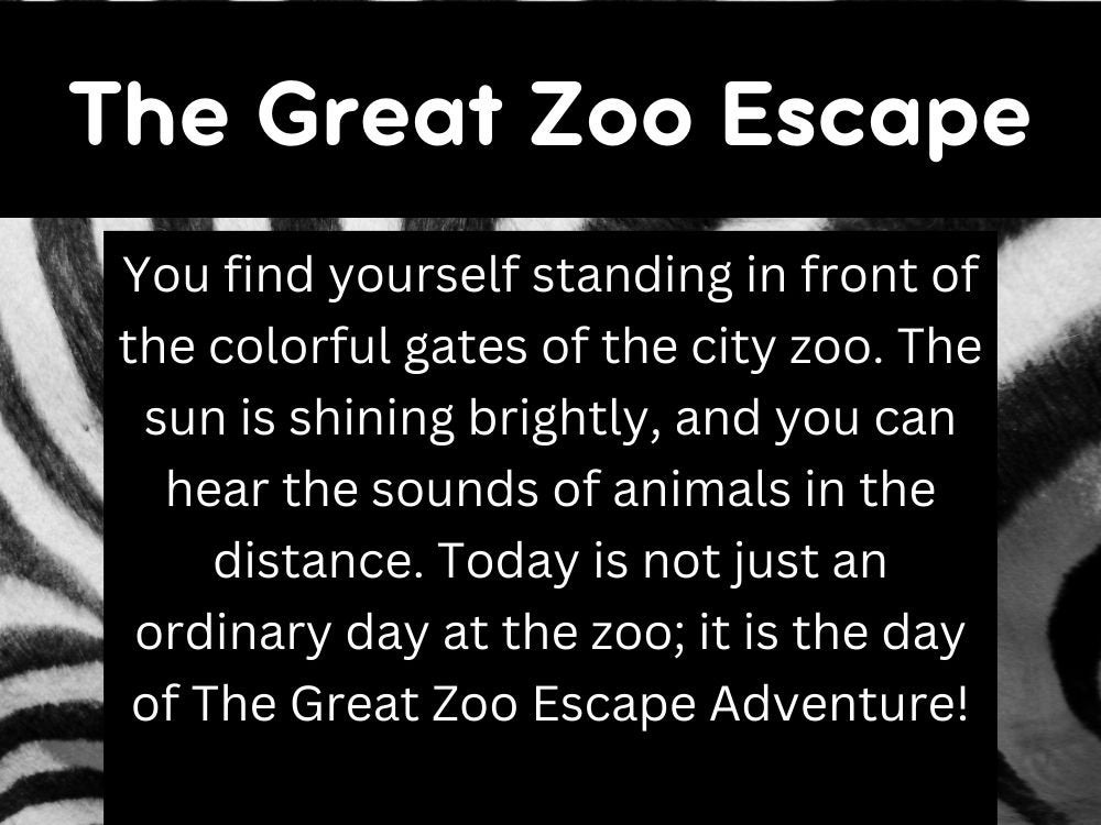 Escape Room for Kids - the Great Zoo Escape - Ages 7-12 - Etsy