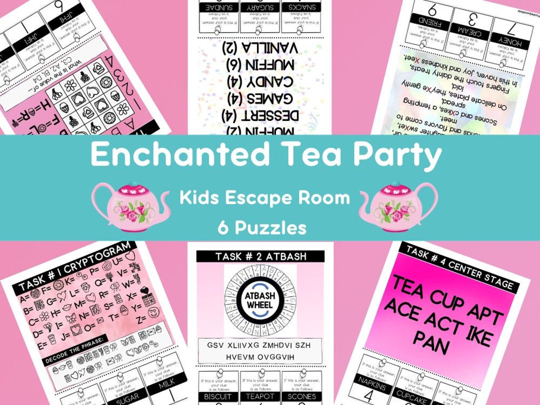 Escape Room for Kids - Enchanted Tea Party - Ages 6-8 - Etsy