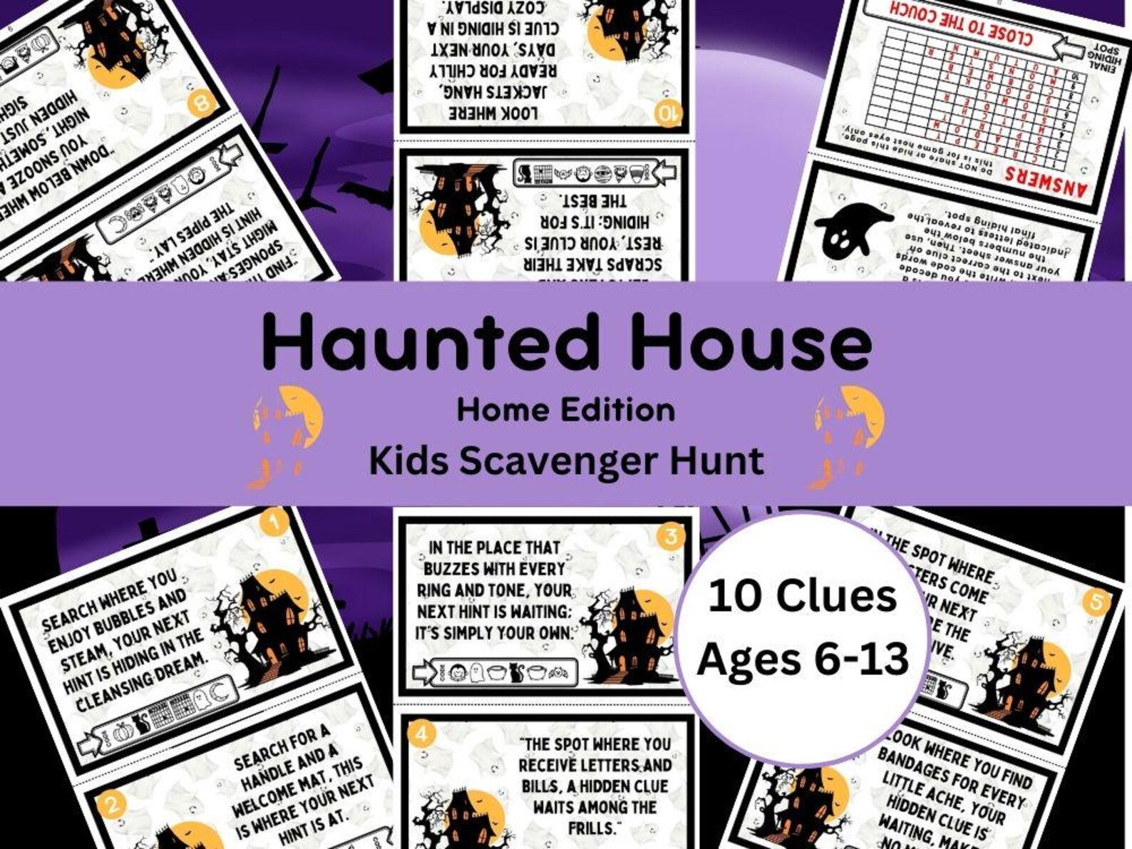 Kids Scavenger Hunt - Haunted House Scavenger Hunt - Home Edition ...
