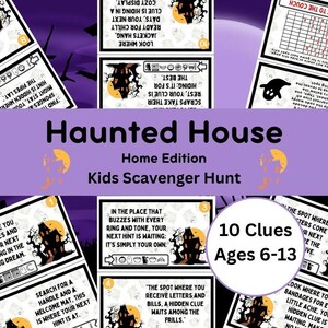 Kids Scavenger Hunt - Haunted House Scavenger Hunt - Home Edition ...