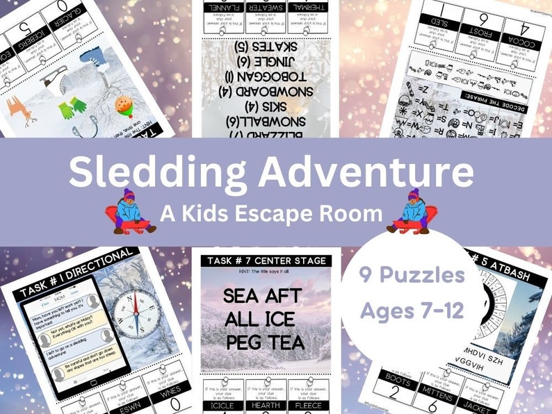 Escape Room for Kids - Sledding Adventure - Winter Escape Room - Ages 7 ...