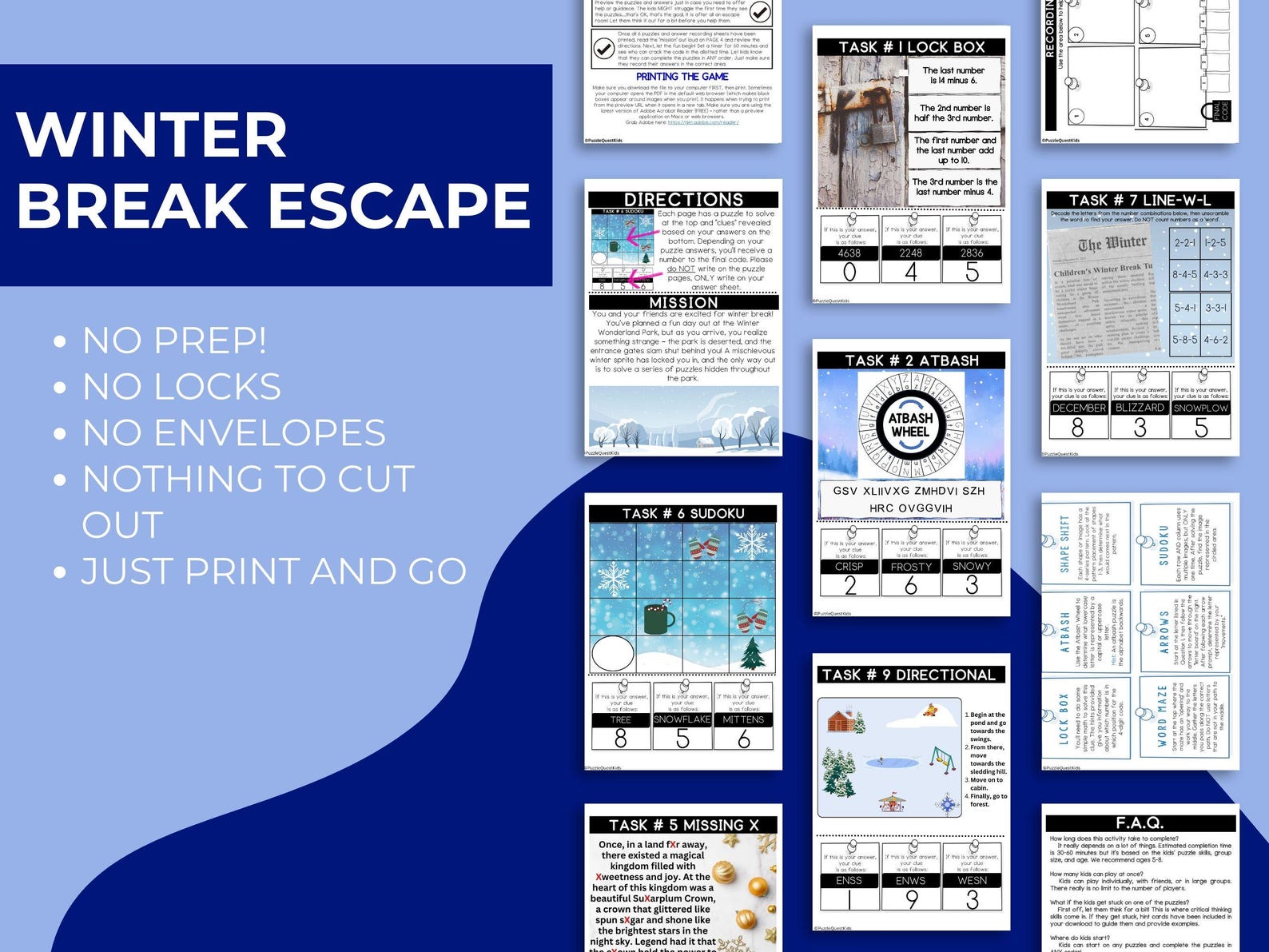 Escape Room for Kids - Winter Break Escape - Ages 7-12 - Etsy