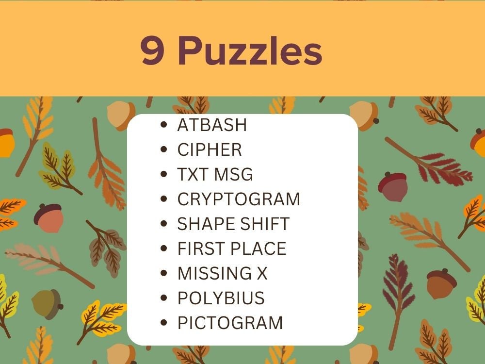 Escape Room for Kids - the Great Thanksgiving Escape - Ages 7-12 - Etsy