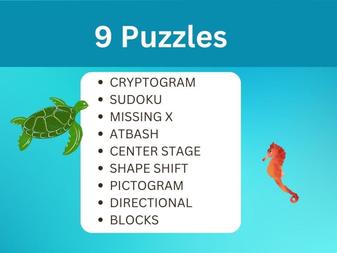 Escape Room for Kids - Ocean Odyssey - Ages 7-12 - Etsy