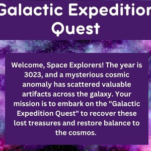 Space Scavenger Hunt for Kids - Galactic Expedition Quest - Ages 6-13 ...