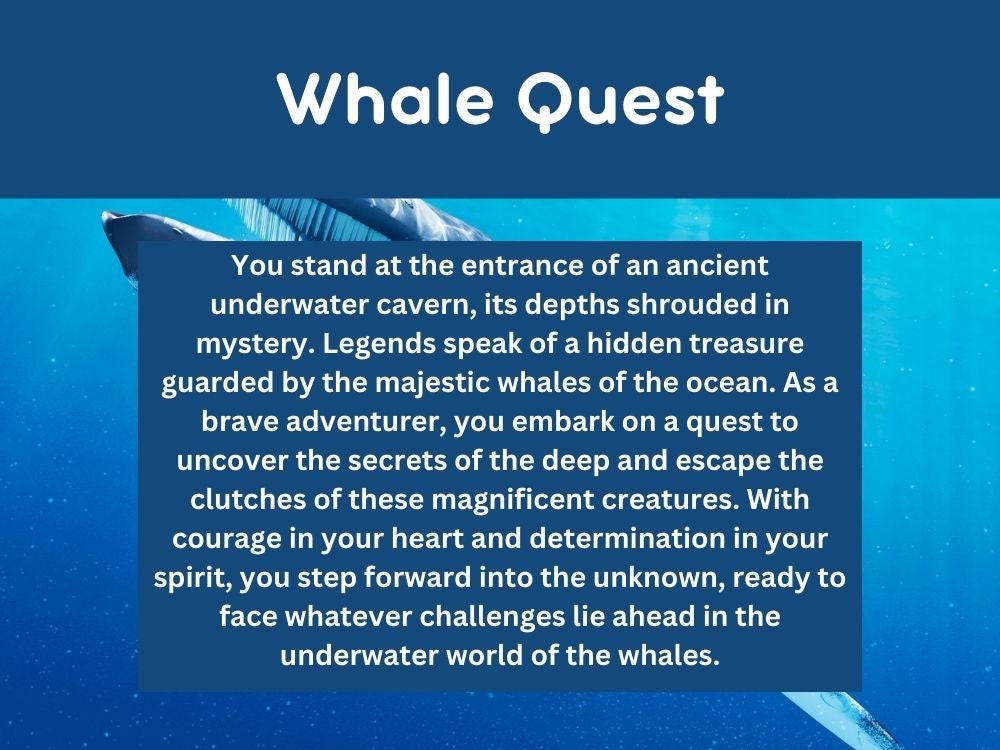Escape Room for Kids - Whale Quest - Whale Escape Room - Escape Room ...
