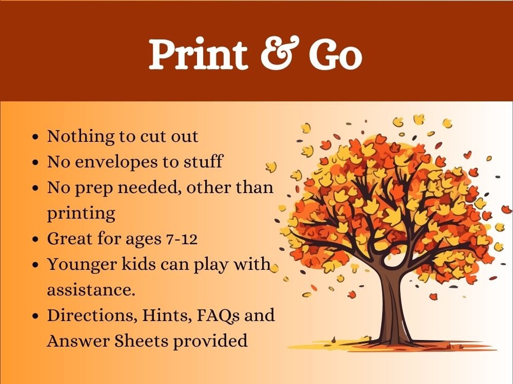 Kids Escape Room Autumn Enigma A Fall Themed Escape Room - Etsy
