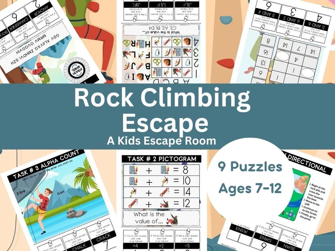 Escape Room for Kids - Rock Climbing Escape - Ages 7-12 - Etsy