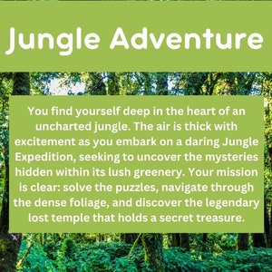Escape Room for Kids - Jungle Adventure - Ages 7-12 - Etsy