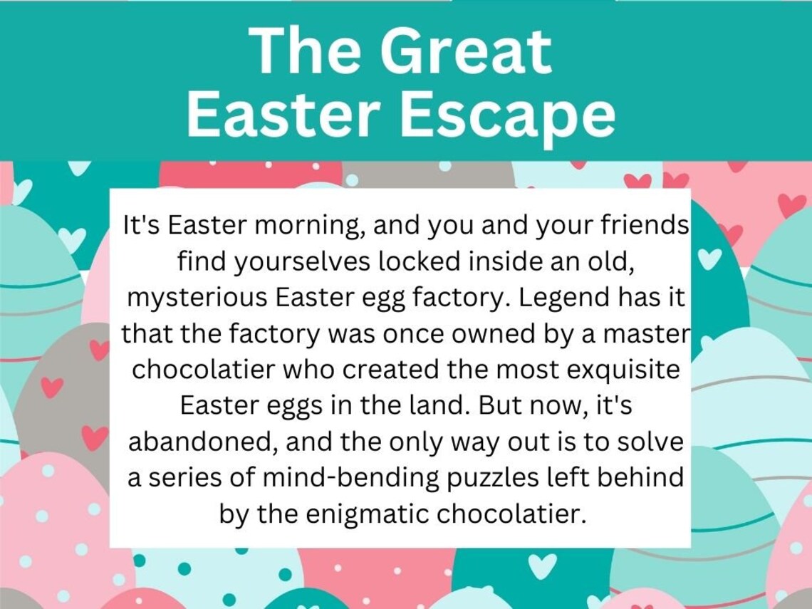Escape Room for Kids - the Great Easter Escape - Easter Escape Room ...