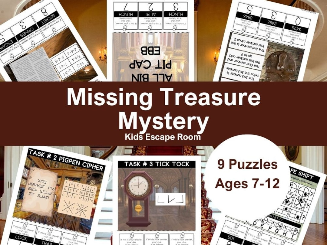 Escape Room for Kids - Missing Treasure Mystery - Kids Escape Room ...
