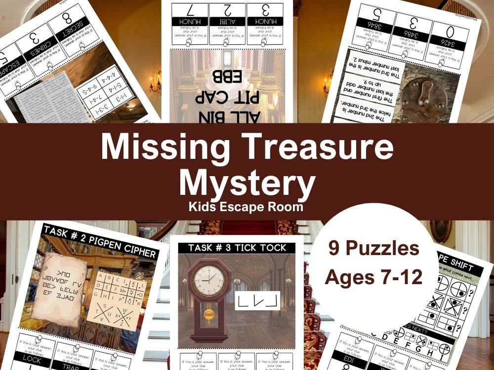 Escape Room for Kids - Missing Treasure Mystery - Kids Escape Room ...