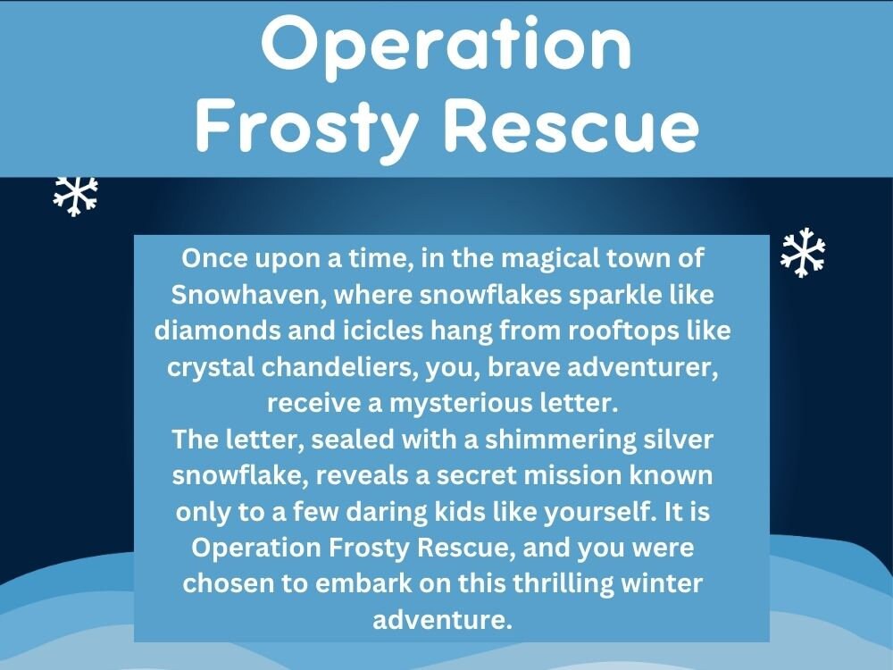 Winter Scavenger Hunt for Kids - Operation Frosty Rescue - Ages 6-13 - Etsy