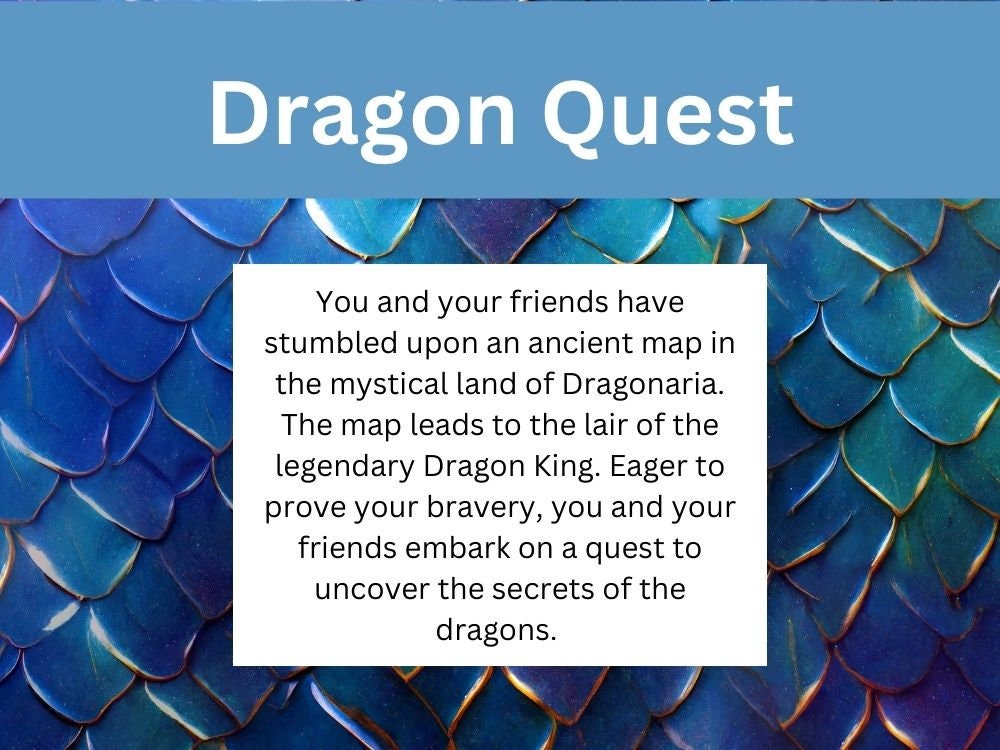 Escape Room for Kids - Dragon Quest - Ages 7-12 - Printable Escape Room ...